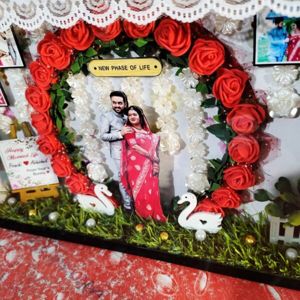 Miniature Frame With Lights - 3d Customised Wedding Photo Frame - Craft ...