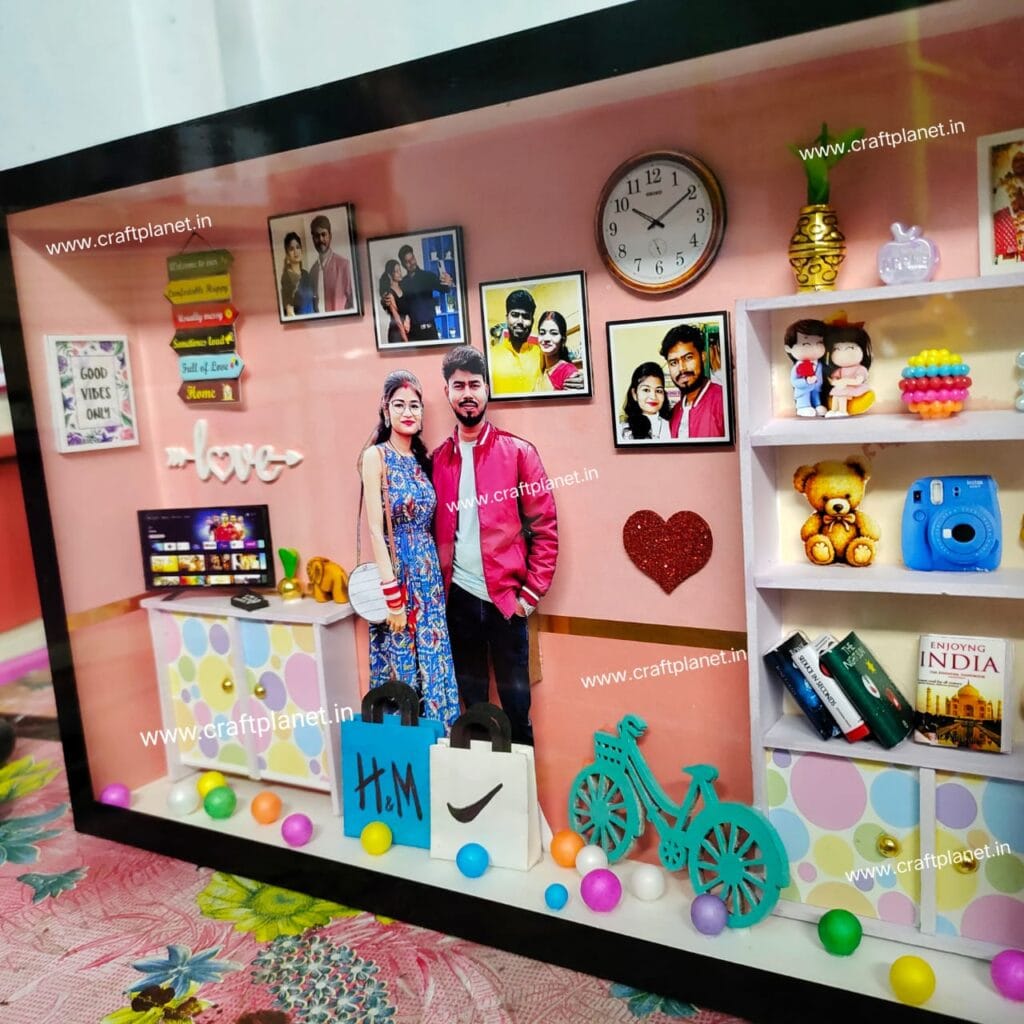 Miniature Frame Box With Led Light - Customized Photo Frame 3d ...